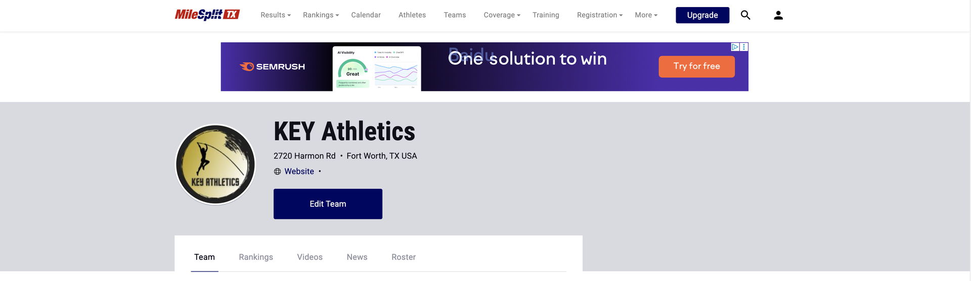 Claim KEY Athletics Team on MileSplit | KEY_Athletics